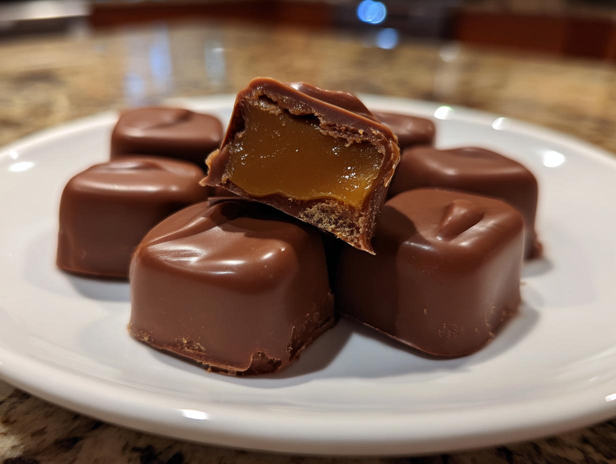 Amazing 1-step Chocolate Covered Caramels - Mom’s Kitchen